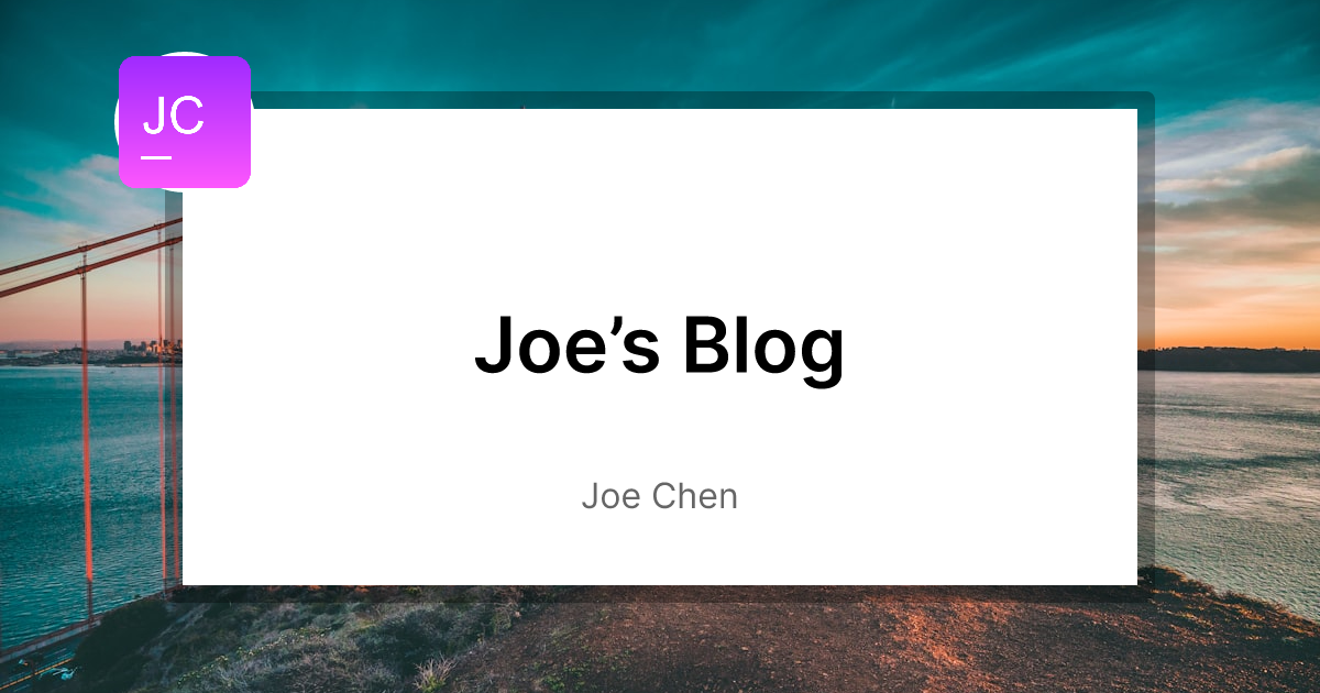 Joe’s Blog